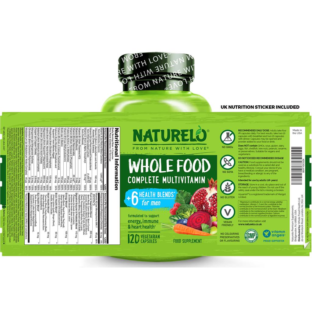 Food Based Multivitamins For Men Higher Nature True Food All Man